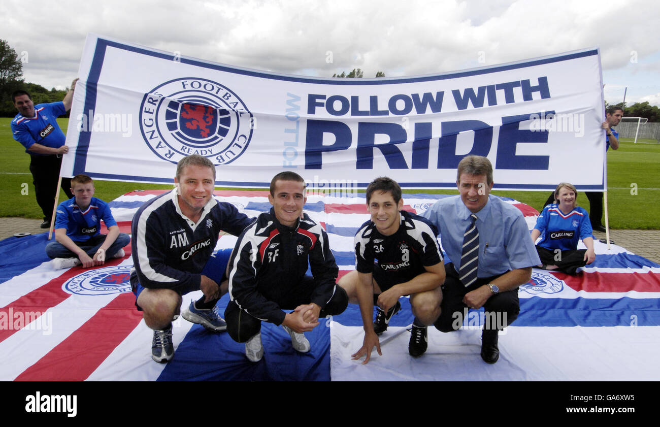 Rangers stars launch Follow With Pride campaign Stock Photo - Alamy