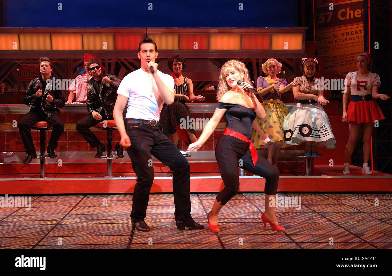 Danny Zuko and Sandy perform a scene - played respectively by Danny ...