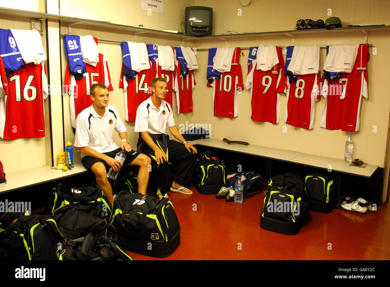 Football kit locker room hi-res stock photography and images - Alamy