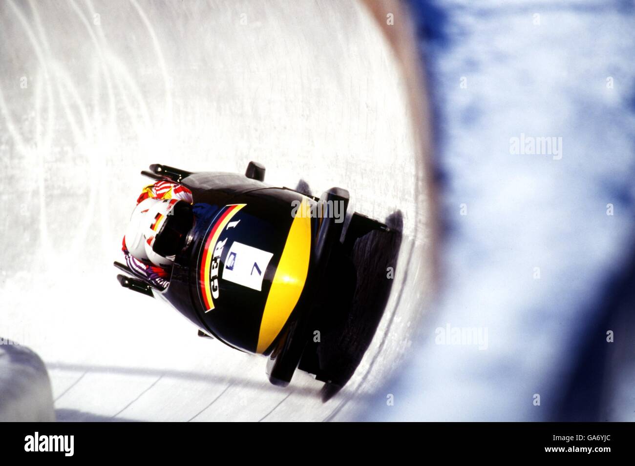 Four-Man Bobsleigh - Winter Olympics Lillehammer 1994 Stock Photo - Alamy