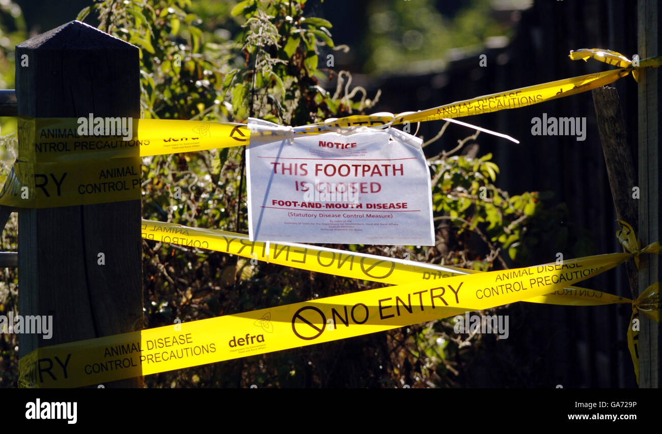No entry notices from defra near Westwood Lane in Normandy, Surrey ...