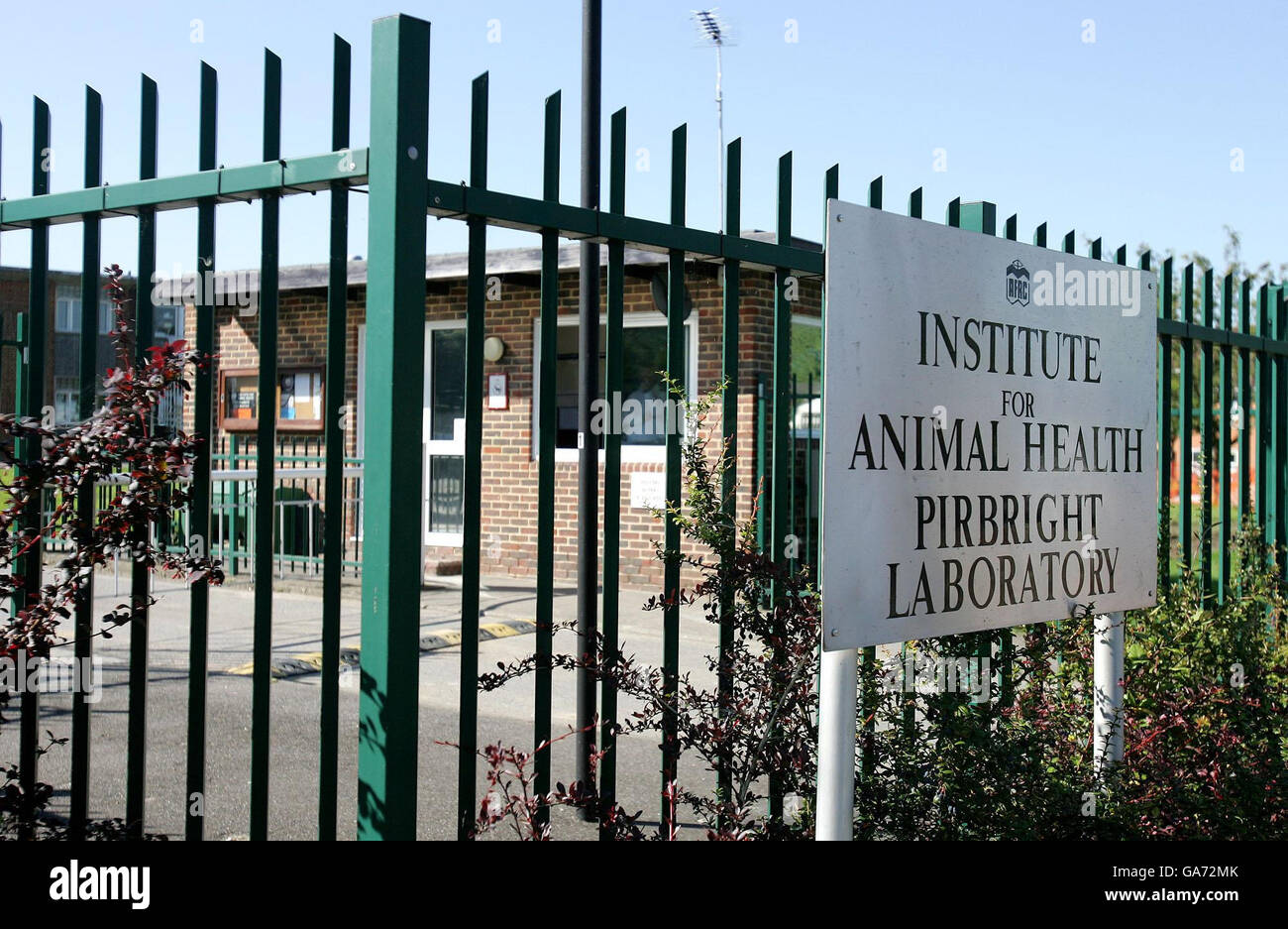 The Institute for Animal Health in Pirbright, Surrey, following an ...