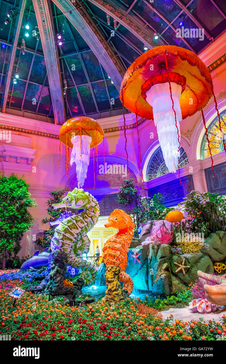 Summer season in Bellagio Hotel Conservatory & Botanical Gardens on June 14 , 2016 in Las Vegas ...