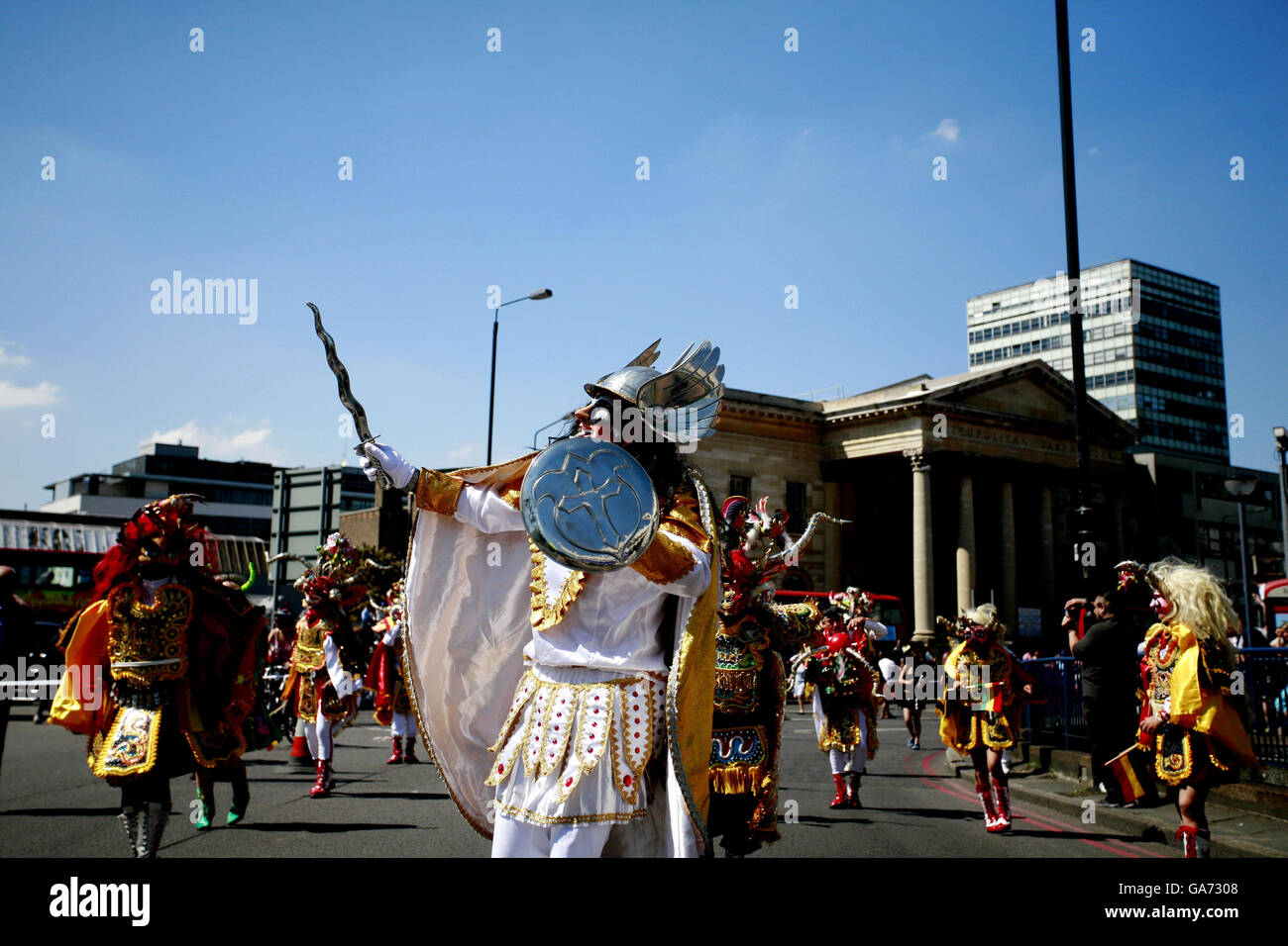 Participants in the UK's largest Latin American Festival, the Carnaval ...