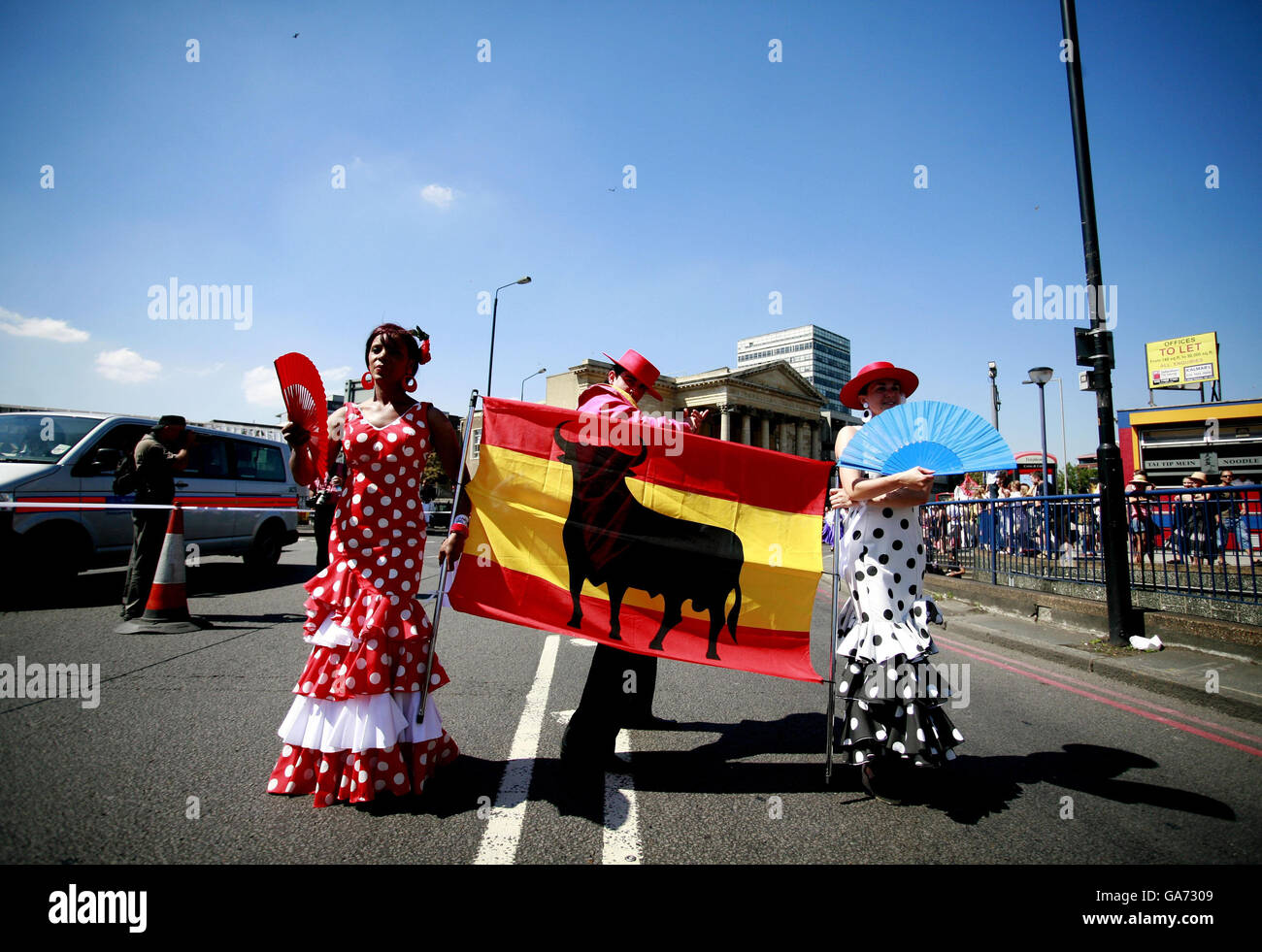 Participants in the UK's largest Latin American Festival, the Carnaval ...