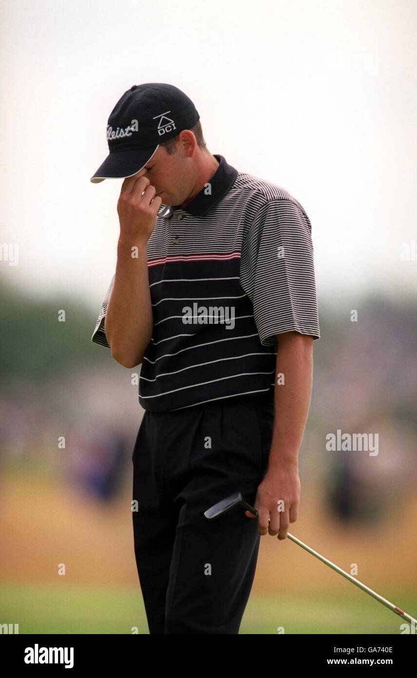 Sergio Garcia looks disappointed following a missed putt Stock Photo ...