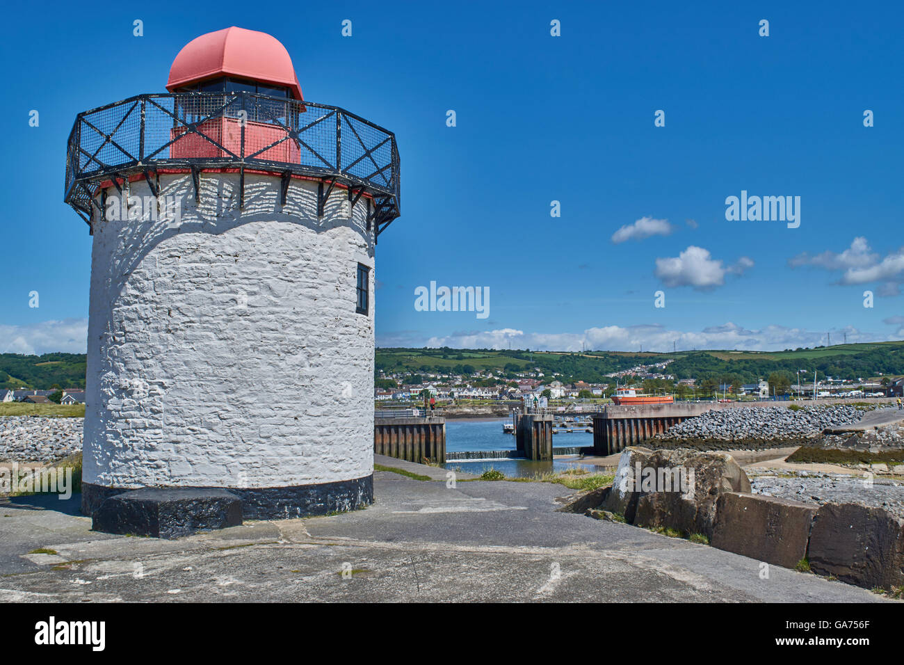 burry port harbour Stock Photo - Alamy