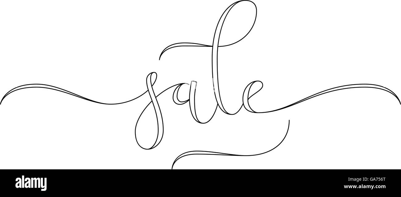 Sale hand lettering Stock Vector Image & Art - Alamy