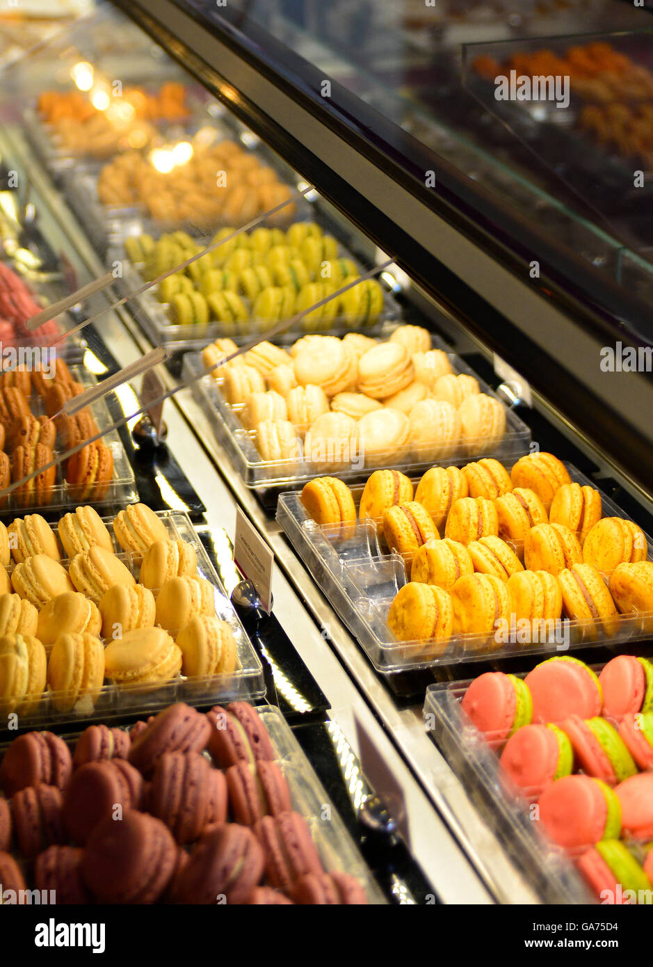 French macarons in vibrant colors entice the sweet tooth shopper ...