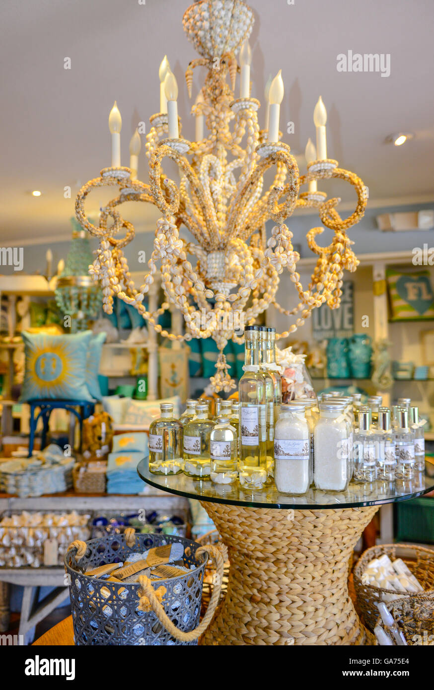 Interior of the Fanta Sea store's merchandise on St. Armand's Circle in ...