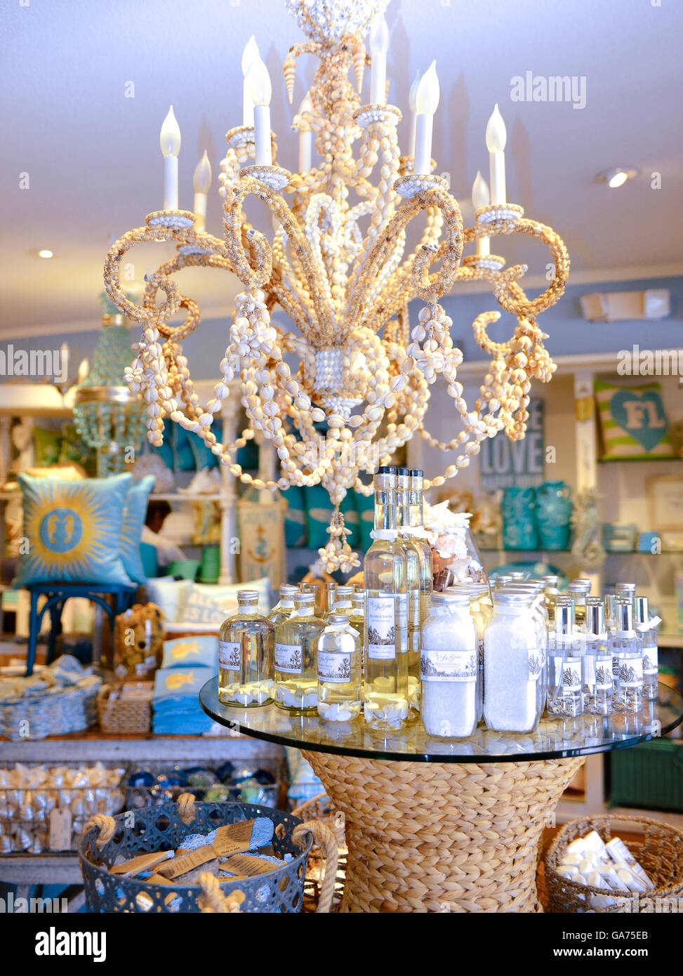 Interior of the Fanta Sea store's merchandise on St. Armand's Circle in ...