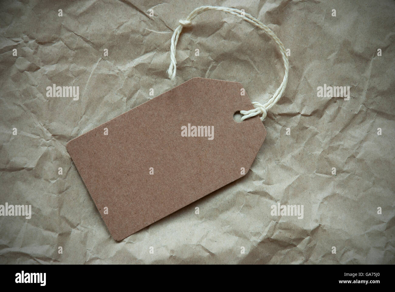 Beige Label With Copy Space Paper Background Stock Photo - Alamy