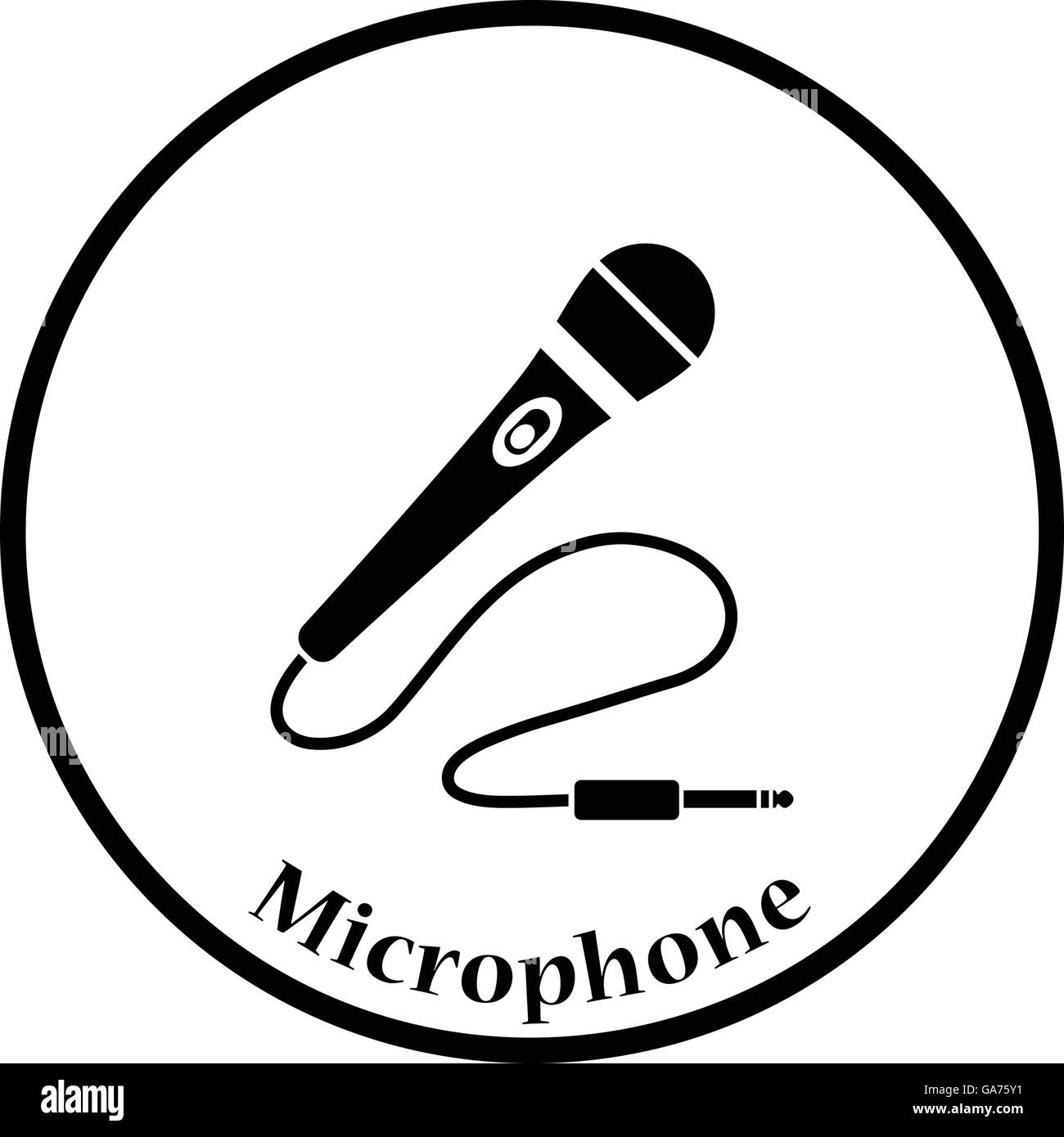 Singer icon circle hi-res stock photography and images - Alamy