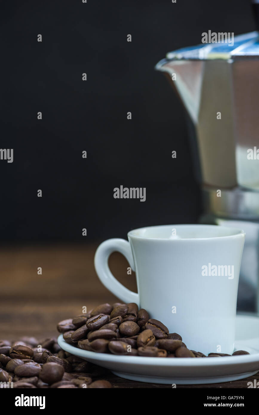 Moka pot retro coffee beans hi-res stock photography and images - Alamy