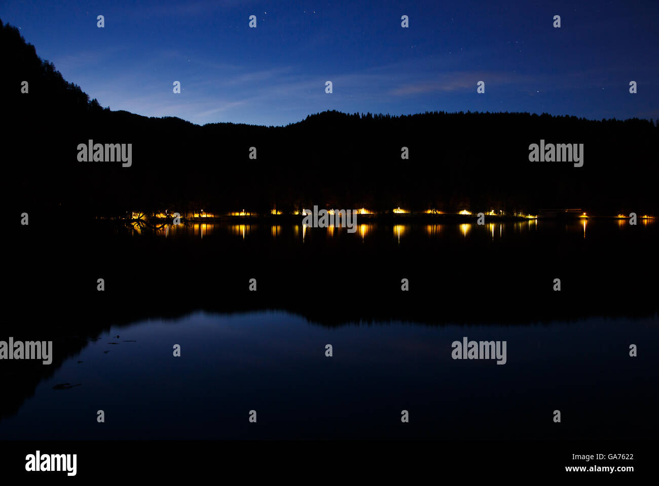 Night view lake bled hi-res stock photography and images - Alamy