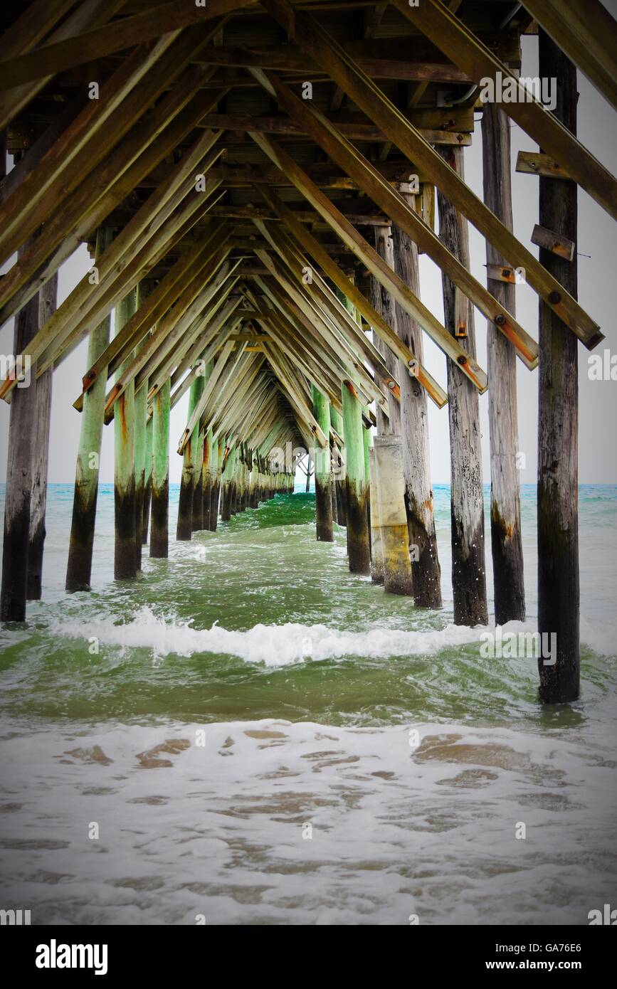Under the pier Stock Photo - Alamy