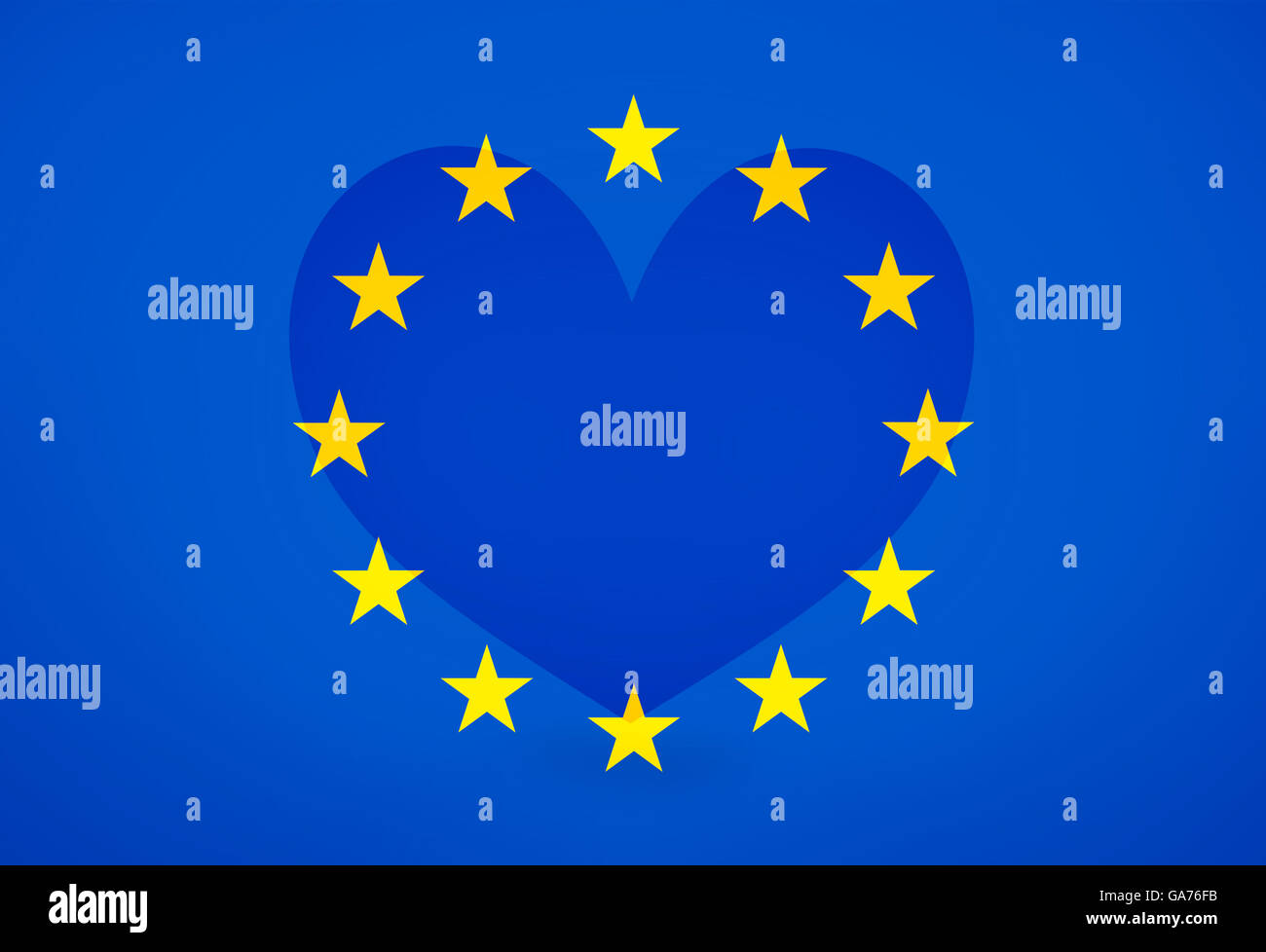 Europe Love Big Heart Background Flag Stock Photo - Alamy
