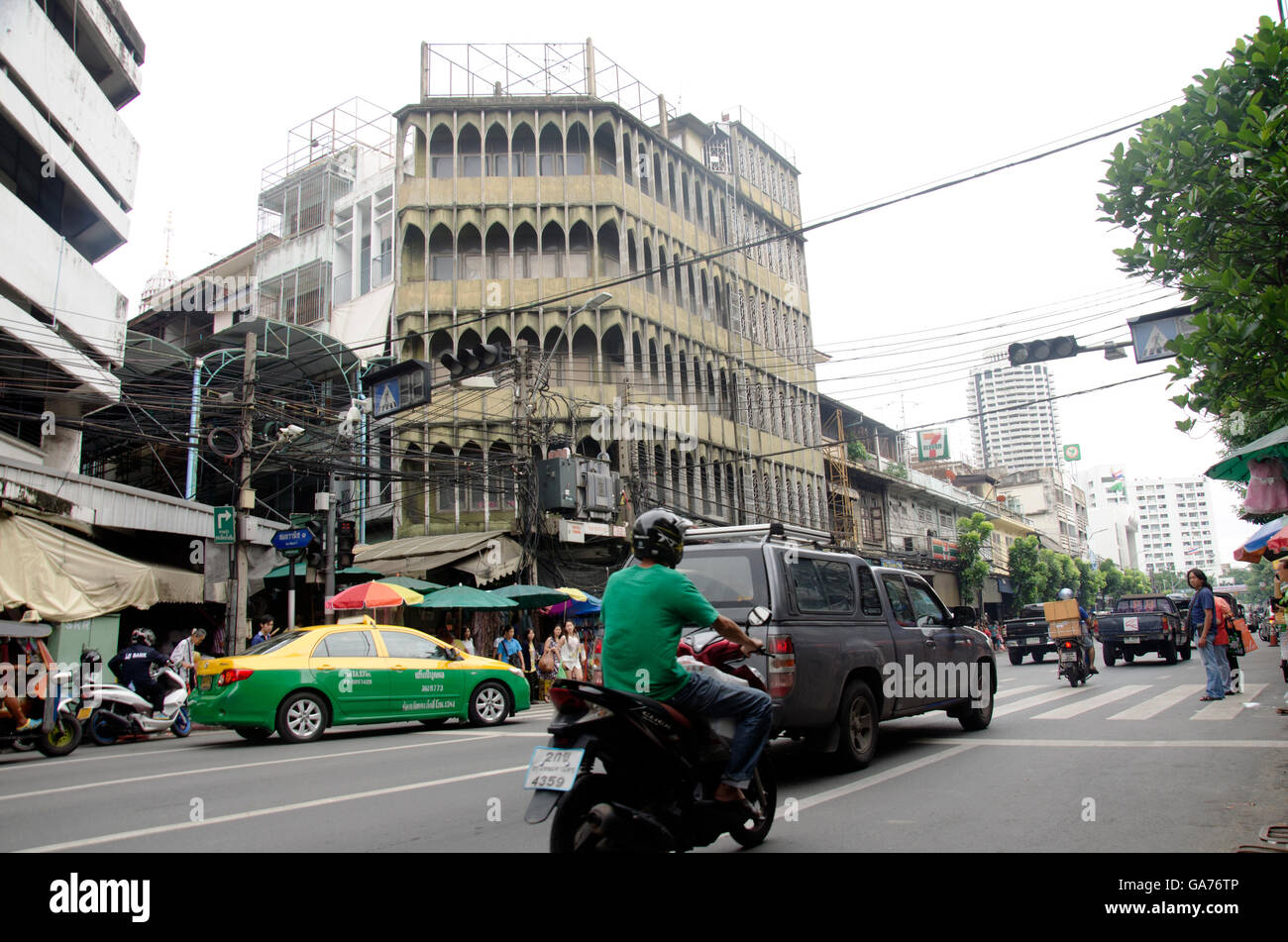 Traffic road and people walking cross over road at crosswalk go to ...