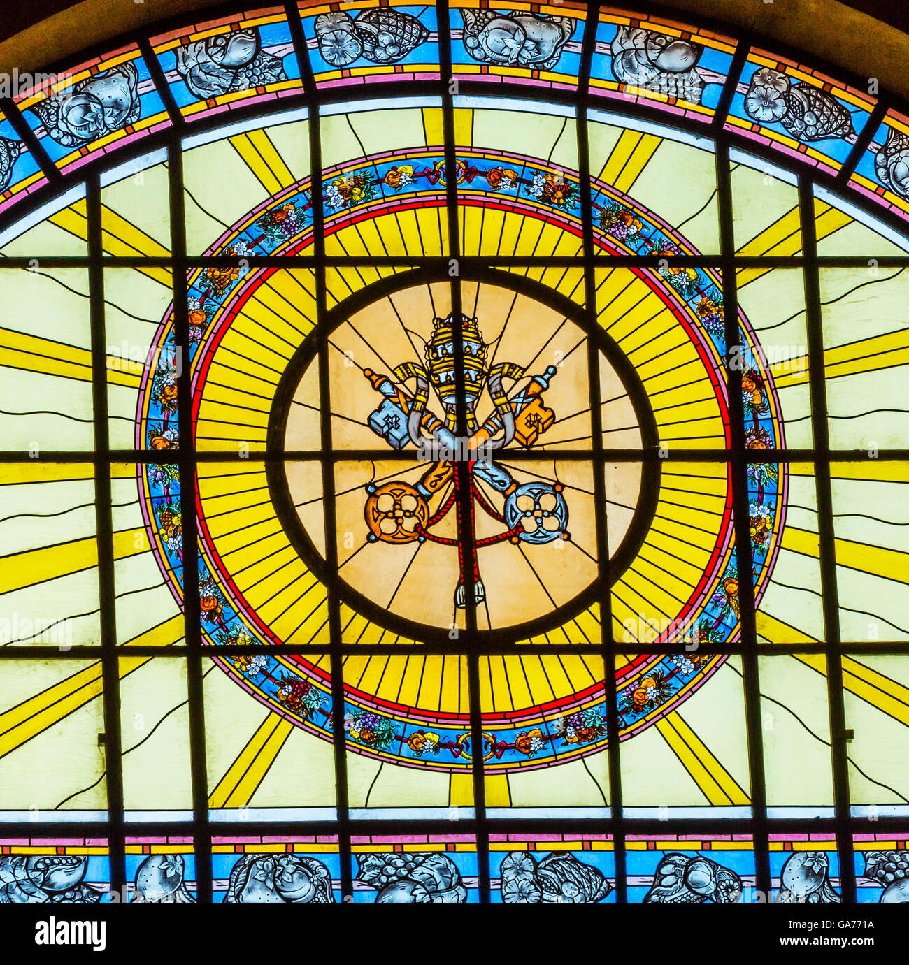 Catholic Keys Peter's Keys to Church, Stained Glass Basilica Saint ...