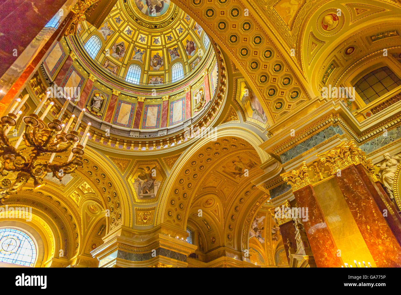 Dome God Christ Basilica Arch Saint Stephens Cathedral Budapest Hungary ...