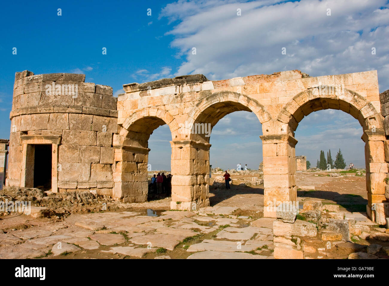 North gate of Hierapolis, ancient Greek city, UNESCO World Heritage ...