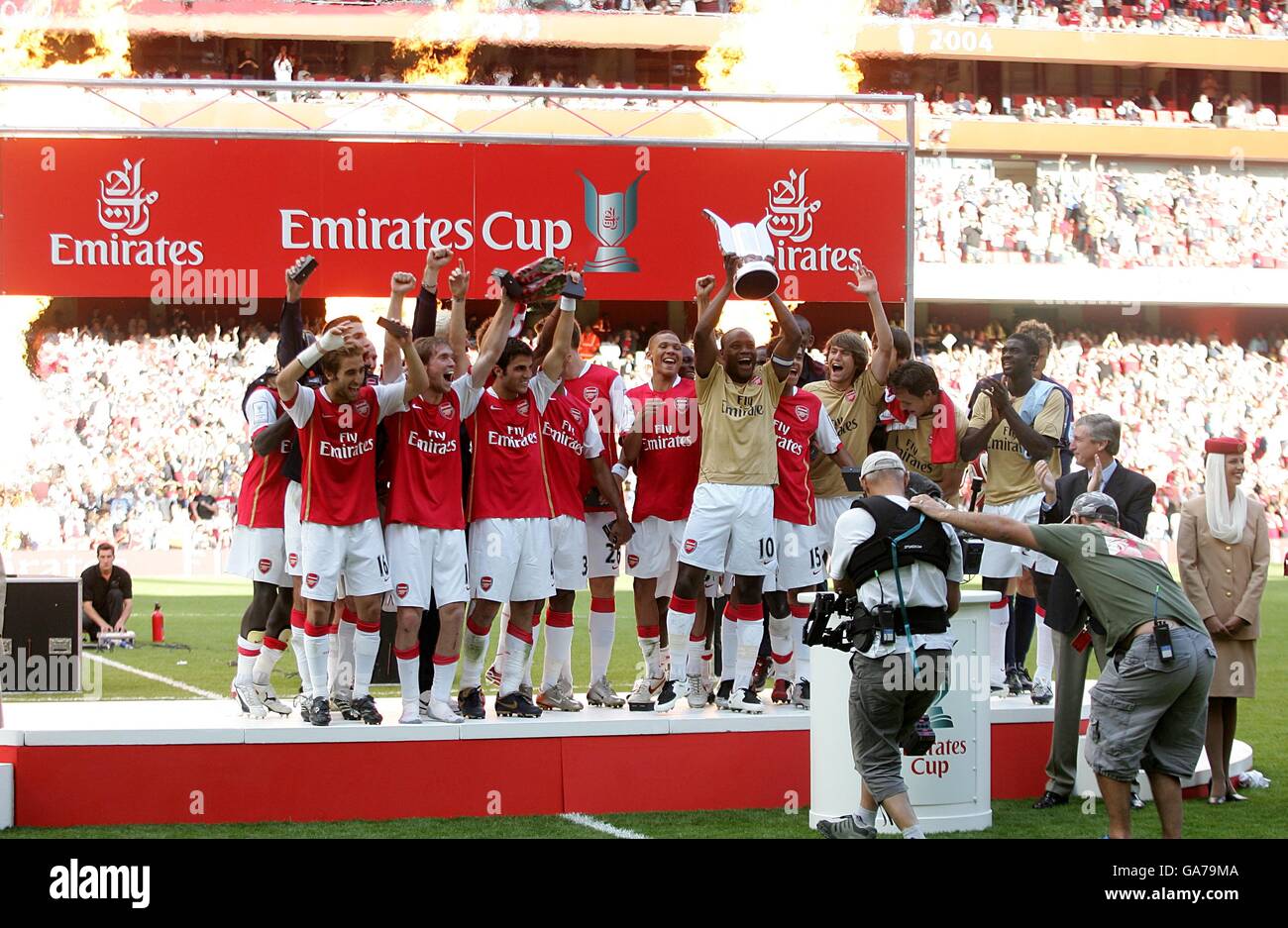 Inter players with cup hi-res stock photography and images - Alamy