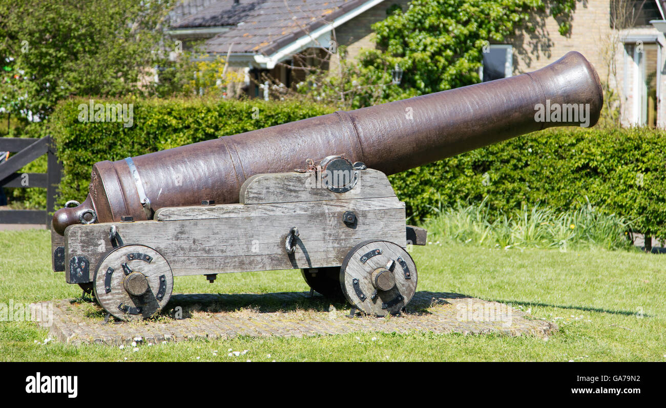 Old canon on the grass somewhere in the Netherlands Stock Photo - Alamy