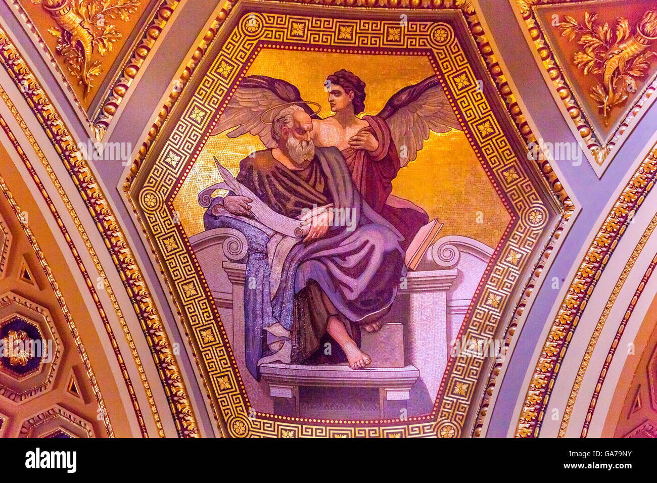 Angel Gospel Writer Saint Stephens Cathedral Budapest Hungary Stock ...