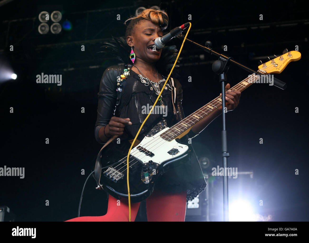 Singer and bassist Shingai Shoniwa, from London indie rock band The ...