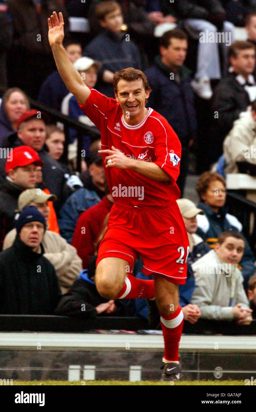 Middlesbrough's Colin Cooper celebrates after scoring the opening goal ...