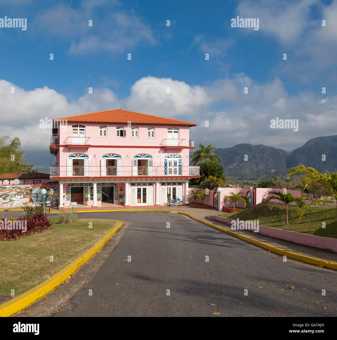 Hotel with a special view in Vinales, Pinar del Rio, Cuba Stock Photo ...