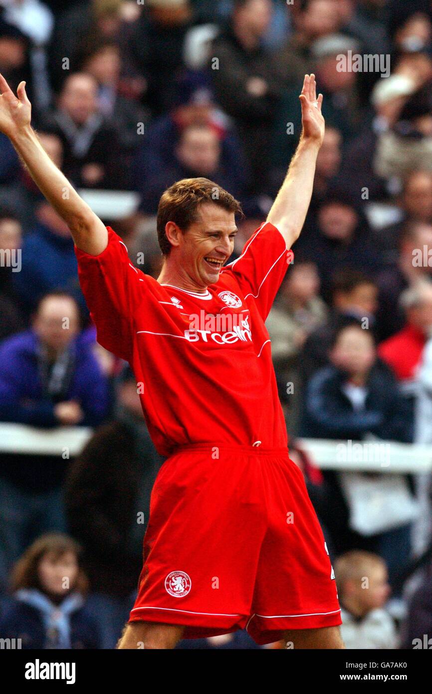 Middlesbrough's Colin Cooper celebrates after scoring the opening goal ...