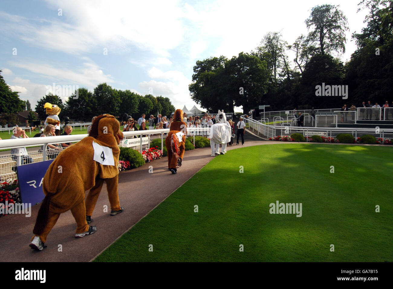 Horse Racing - PFA & Elmbridge Night - Sandown Park. Pantomime horses ...