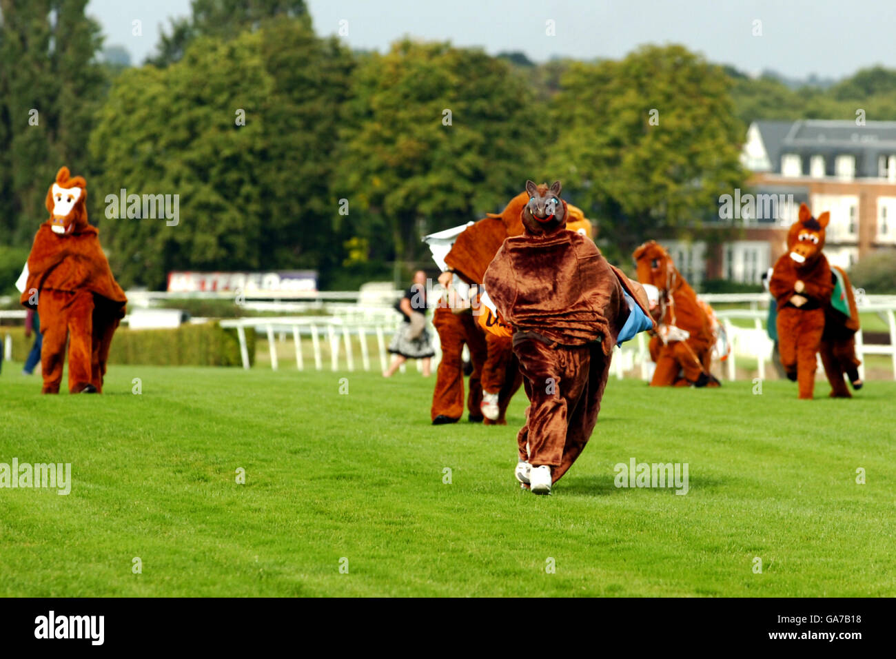 Horse Racing - PFA & Elmbridge Night - Sandown Park. Pantomime horses ...