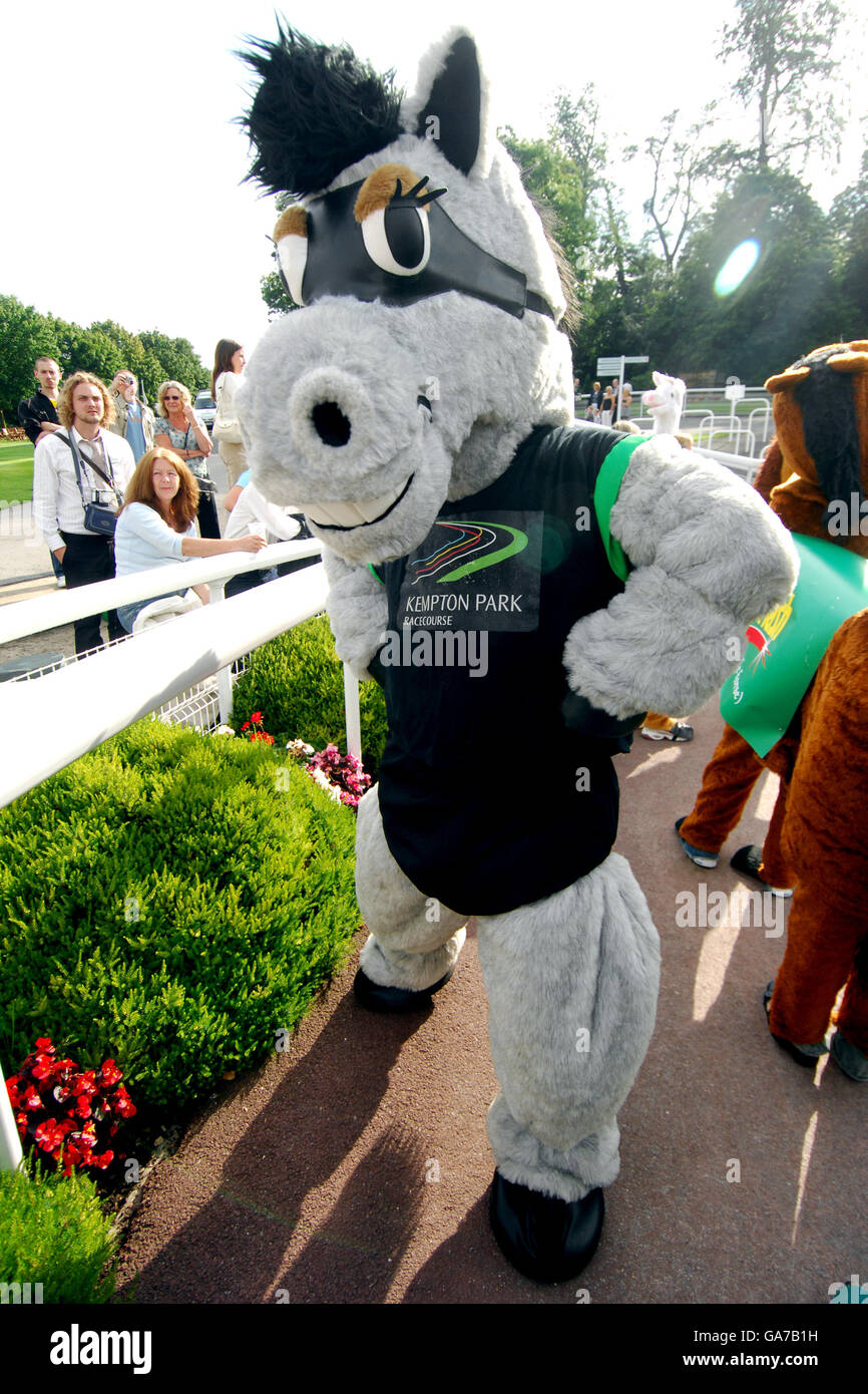 Horse Racing - PFA & Elmbridge Night - Sandown Park. Pantomime horses ...