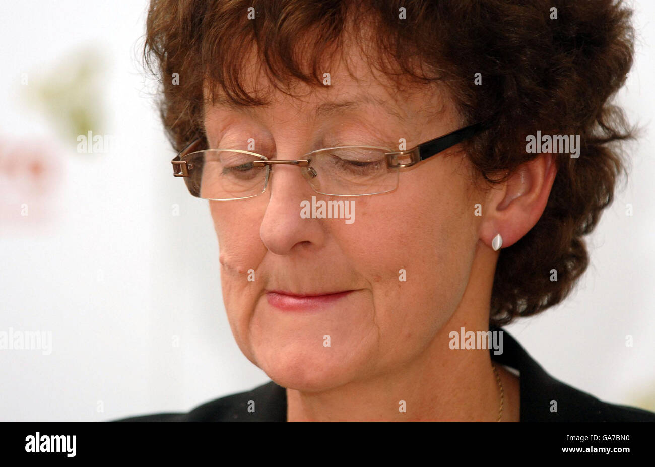 Defra Chief Veterinary Officer Dr. Debby Reynolds bites her lip at the ...