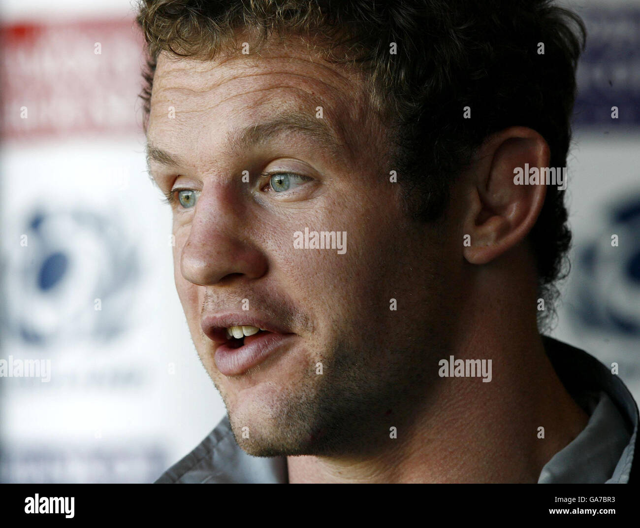 Rugby Union - Jason White - Press Conference - Murryfield Stock Photo ...