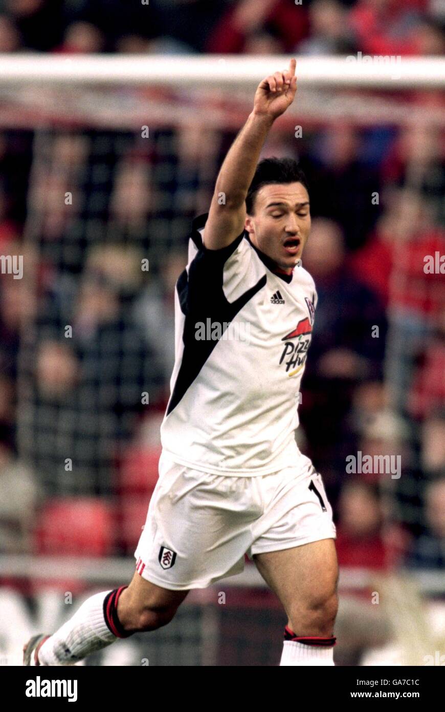 Fulham's Steed Malbranque celebrates after scoring the opening goal ...
