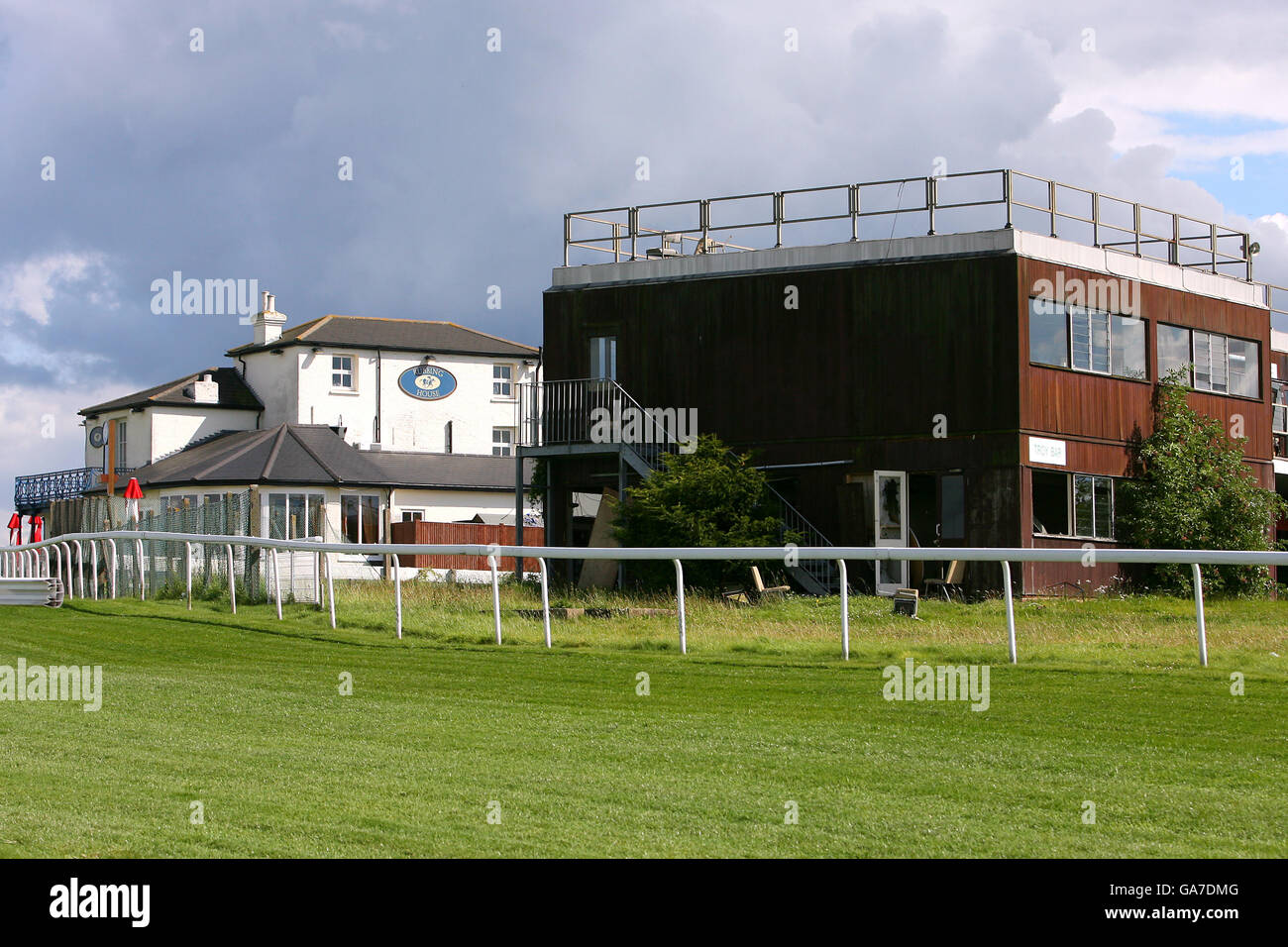 Horse Racing - Grandstand Redevelopment - Epsom Downs Racecourse Stock ...