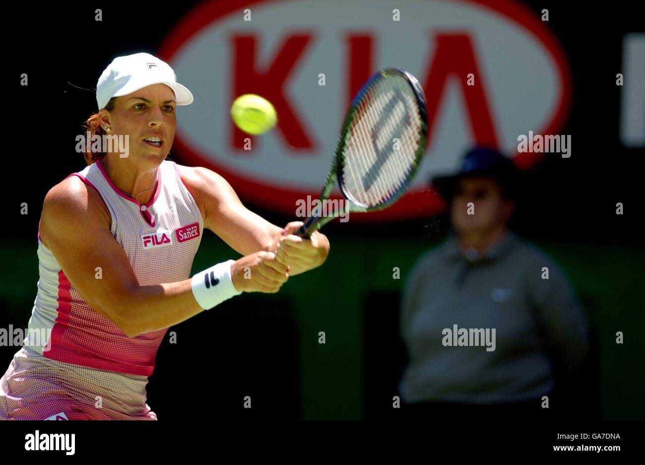 Jennifer capriati in action final australian open against martina ...