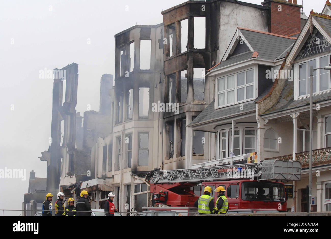 Cornwall where one has died people are missing follwing fire hi-res ...