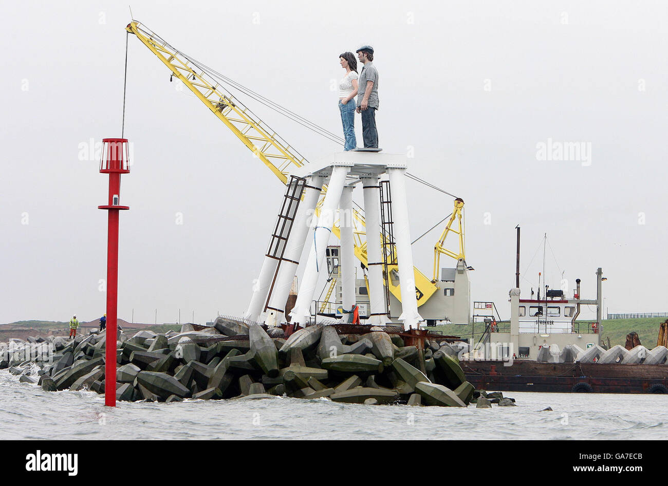 The UK's first permanent offshore sculpture, entitled Couple, by artist ...