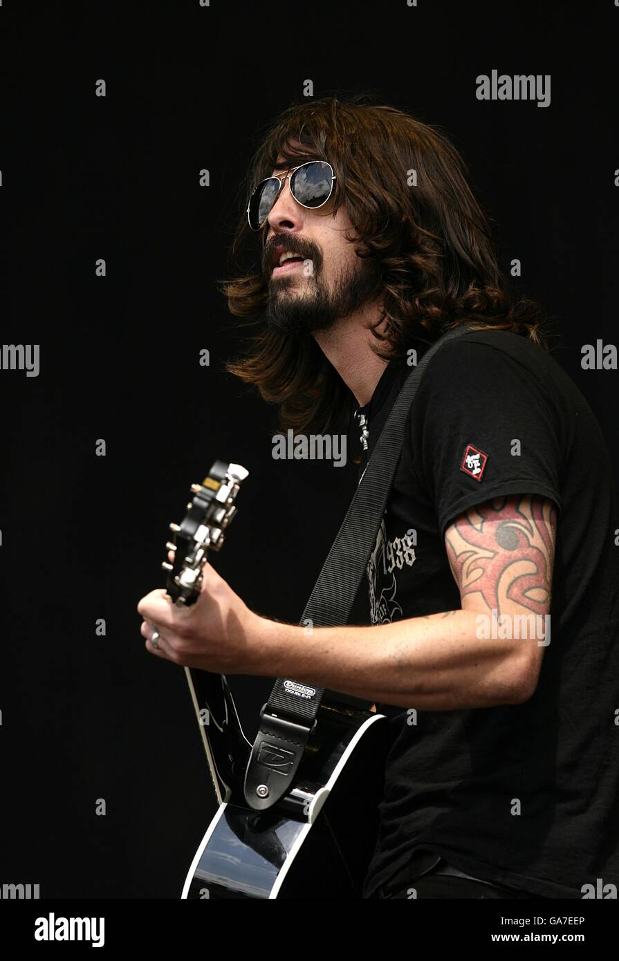 Dave Grohl of the Foo Fighters plays a secret gig at the V Festival at ...