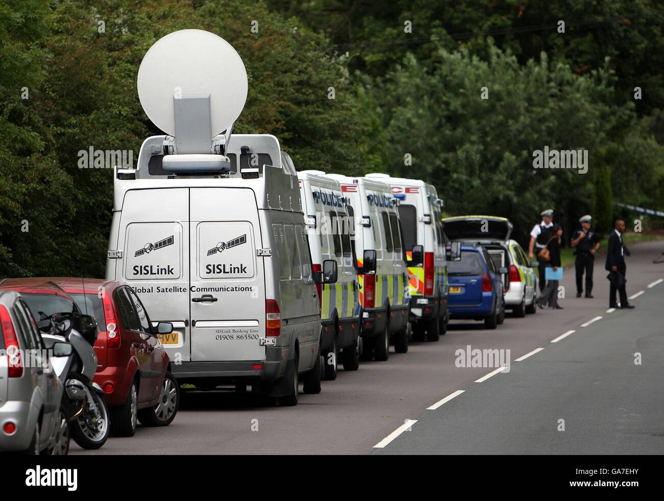 TV broadcast vehicles Stock Photo - Alamy