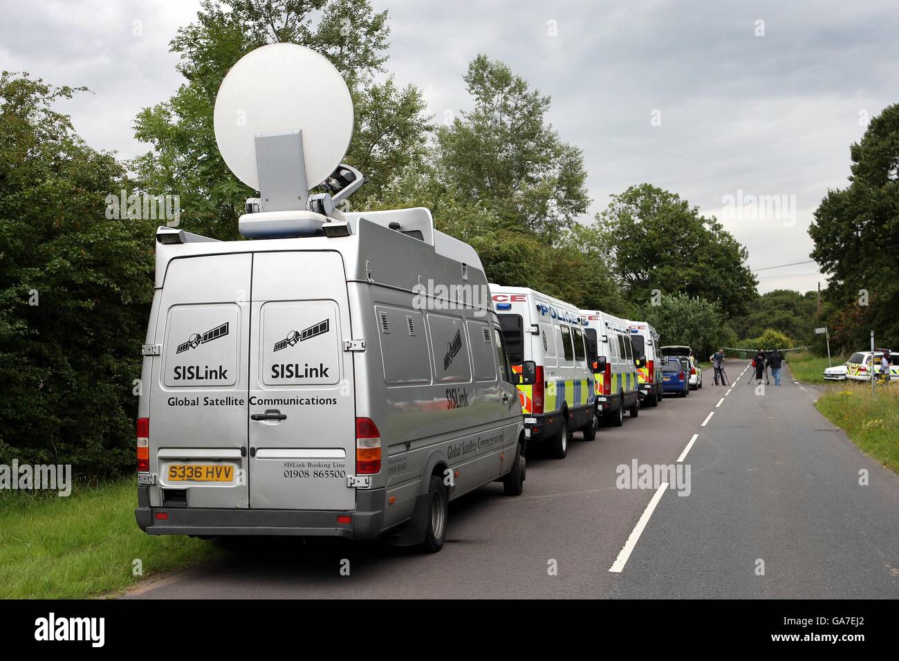 TV broadcast vehicles Stock Photo - Alamy