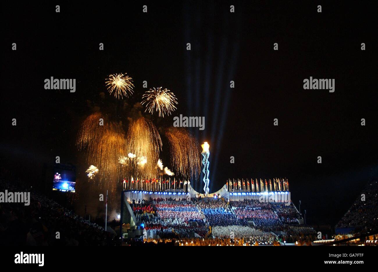 Winter Olympics - Salt Lake City 2002 - Opening Ceremony Stock Photo ...