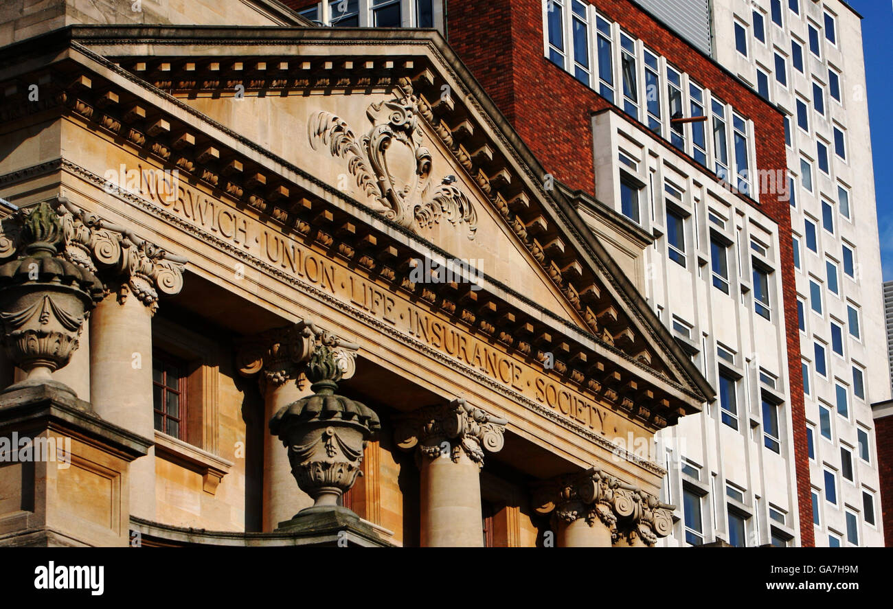 the Norwich Union Insurance building in Norwich, Norfolk. The ...