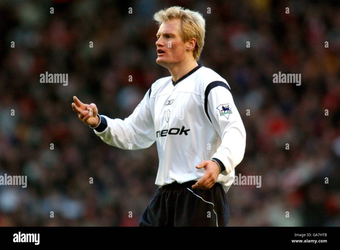 Bolton Wanderers' Per Frandsen makes his feelings known Stock Photo - Alamy