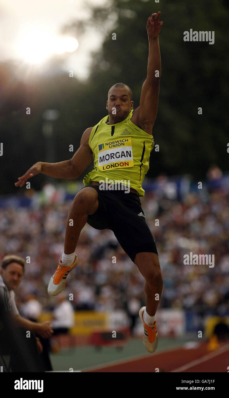 Great Britain's Nathan Morgan in action during the Men's Long Jump in ...