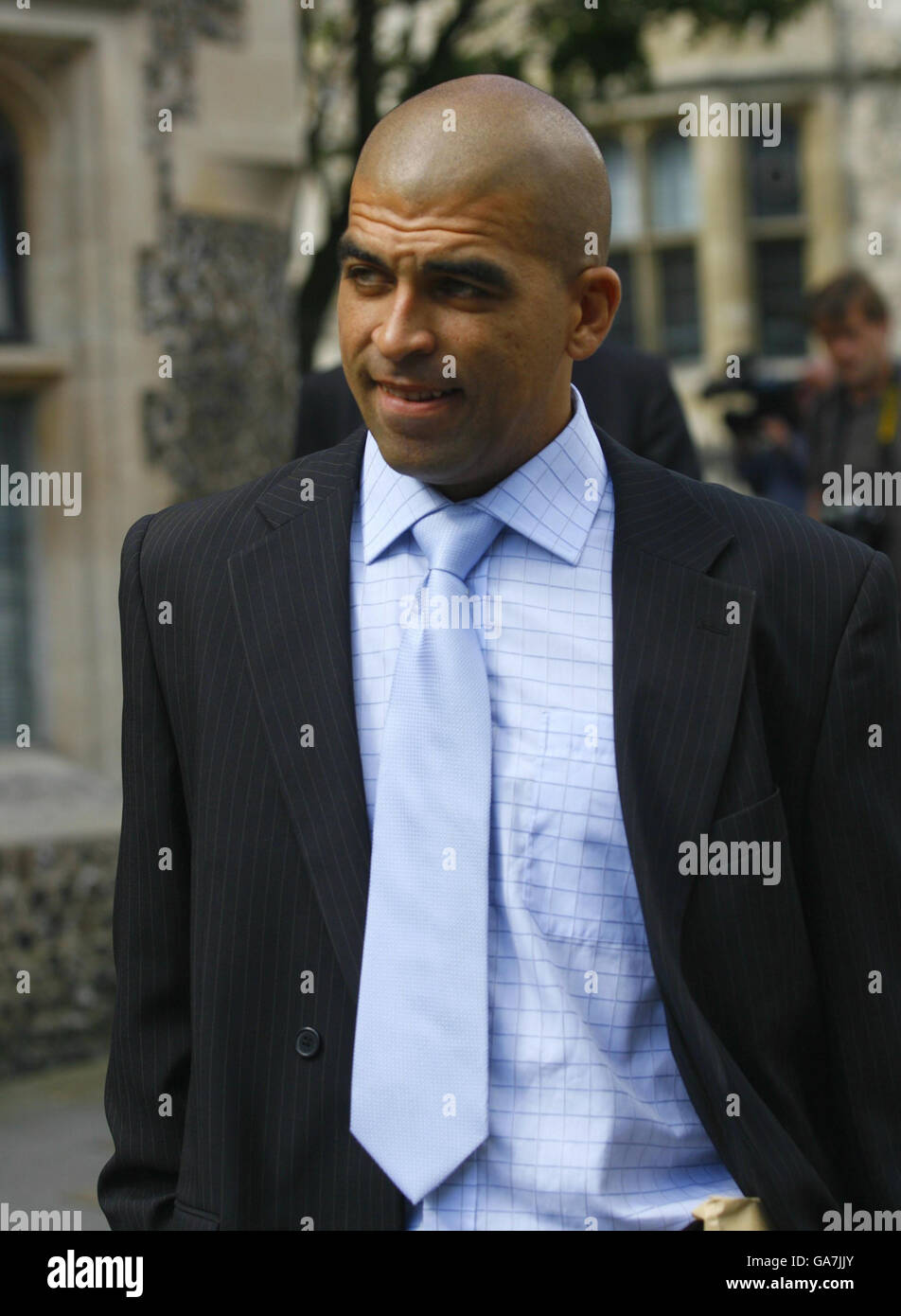 Sergeant Paul Blake arrives at Winchester Crown Court where he is ...